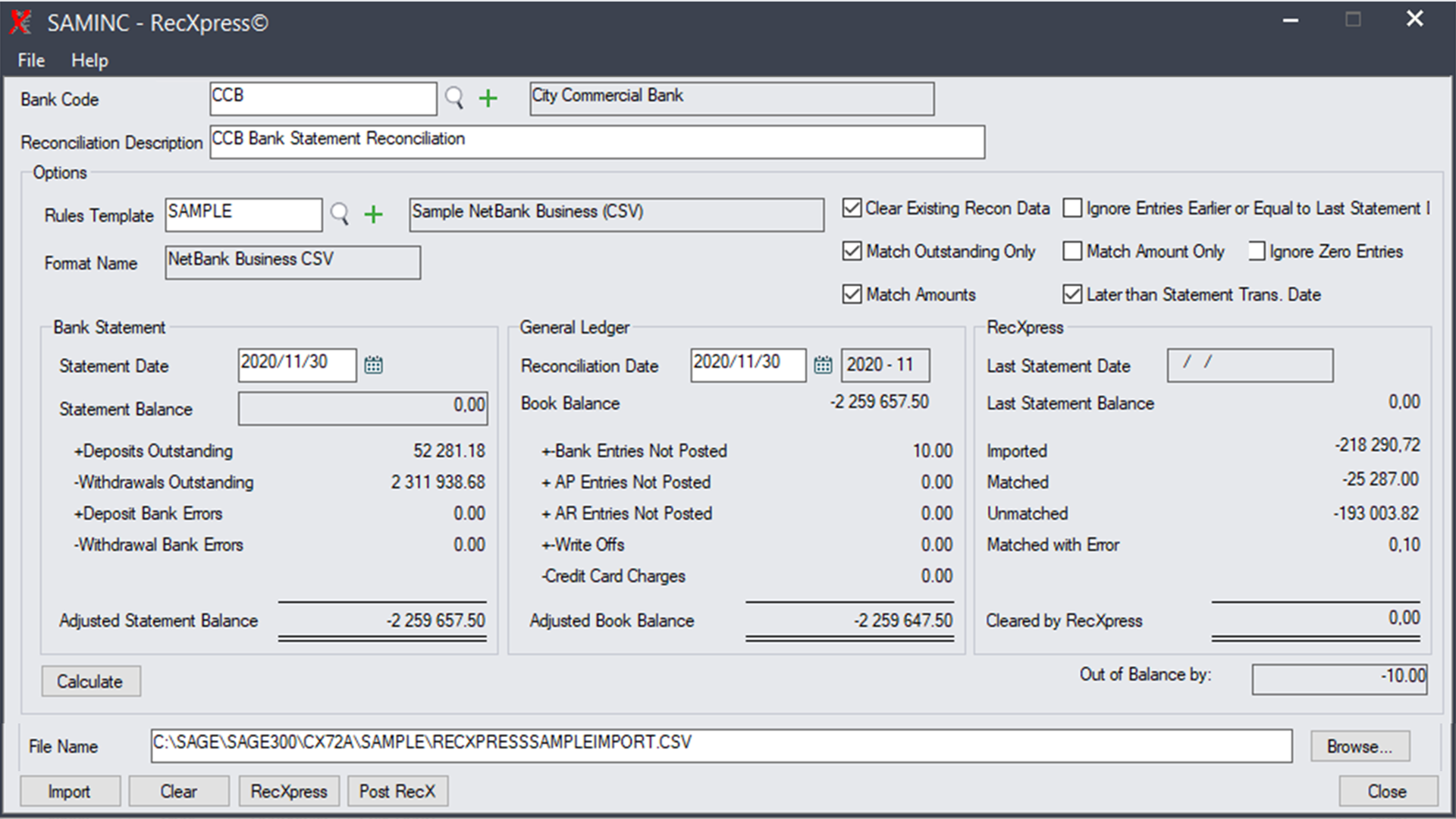 RecXpress for Bank Services - Peresoft Software