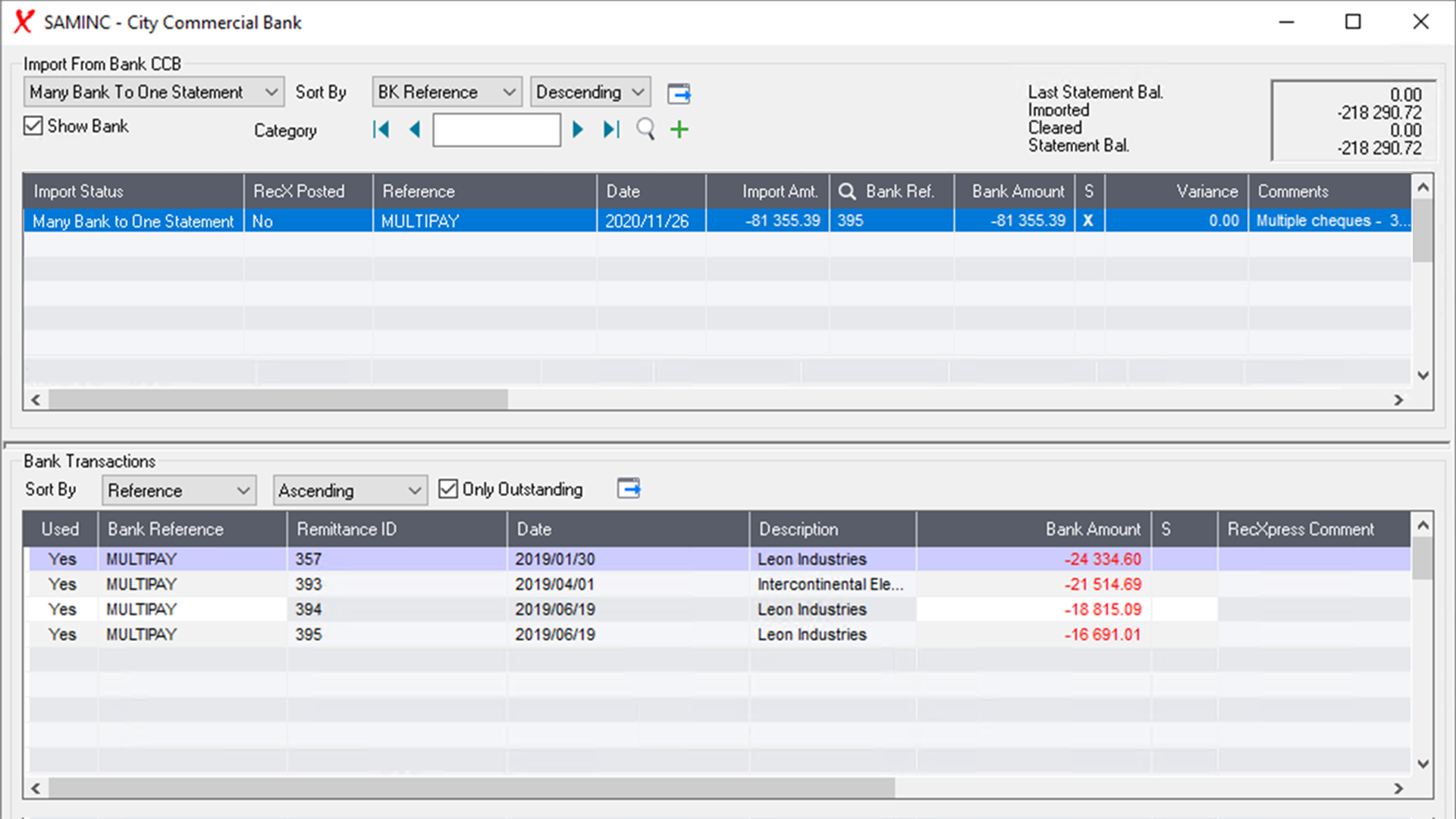 RecXpress for Bank Services - Peresoft Software