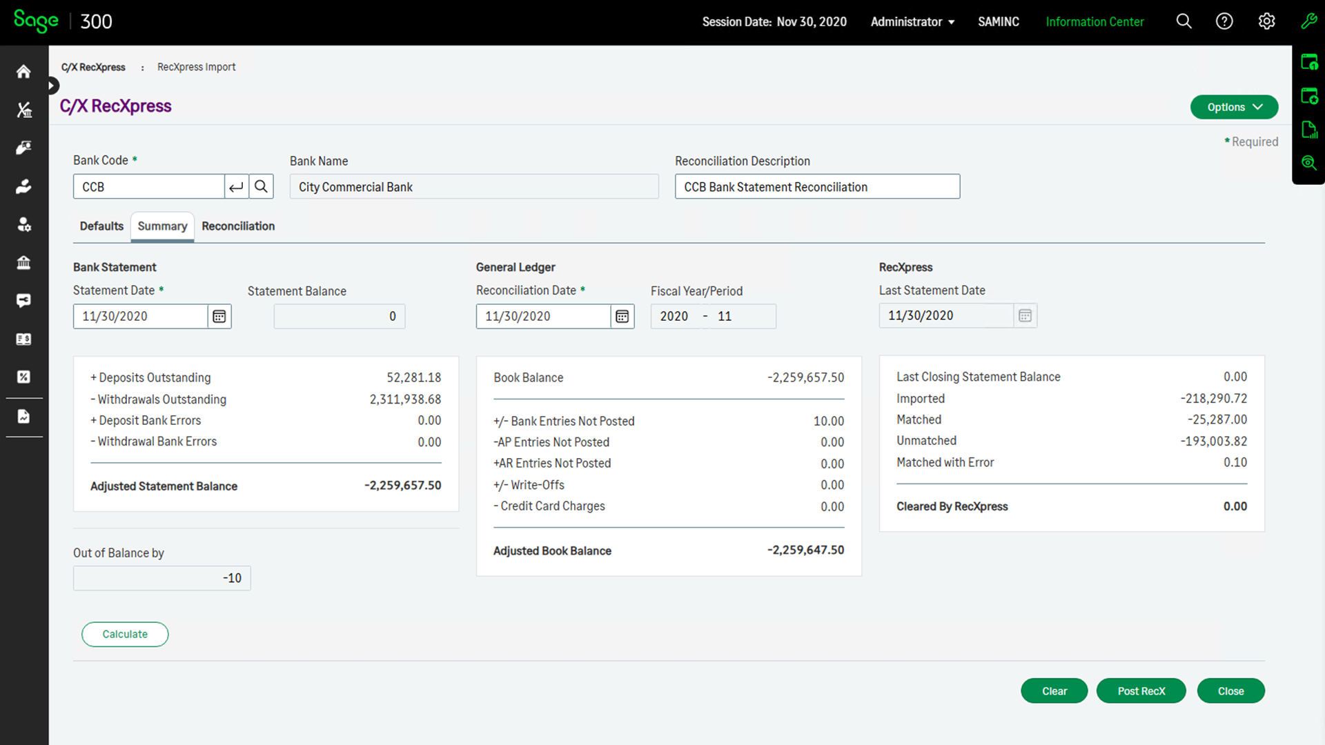 RecXpress for Bank Services - Peresoft Software